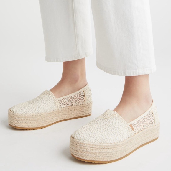 Toms | Shoes | Toms Valencia Platform Espadrille Ladies 85 | Poshmark